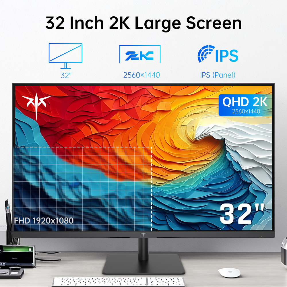 32-inch Monitor | 1440p 120Hz IPS Monitor for Home & Office