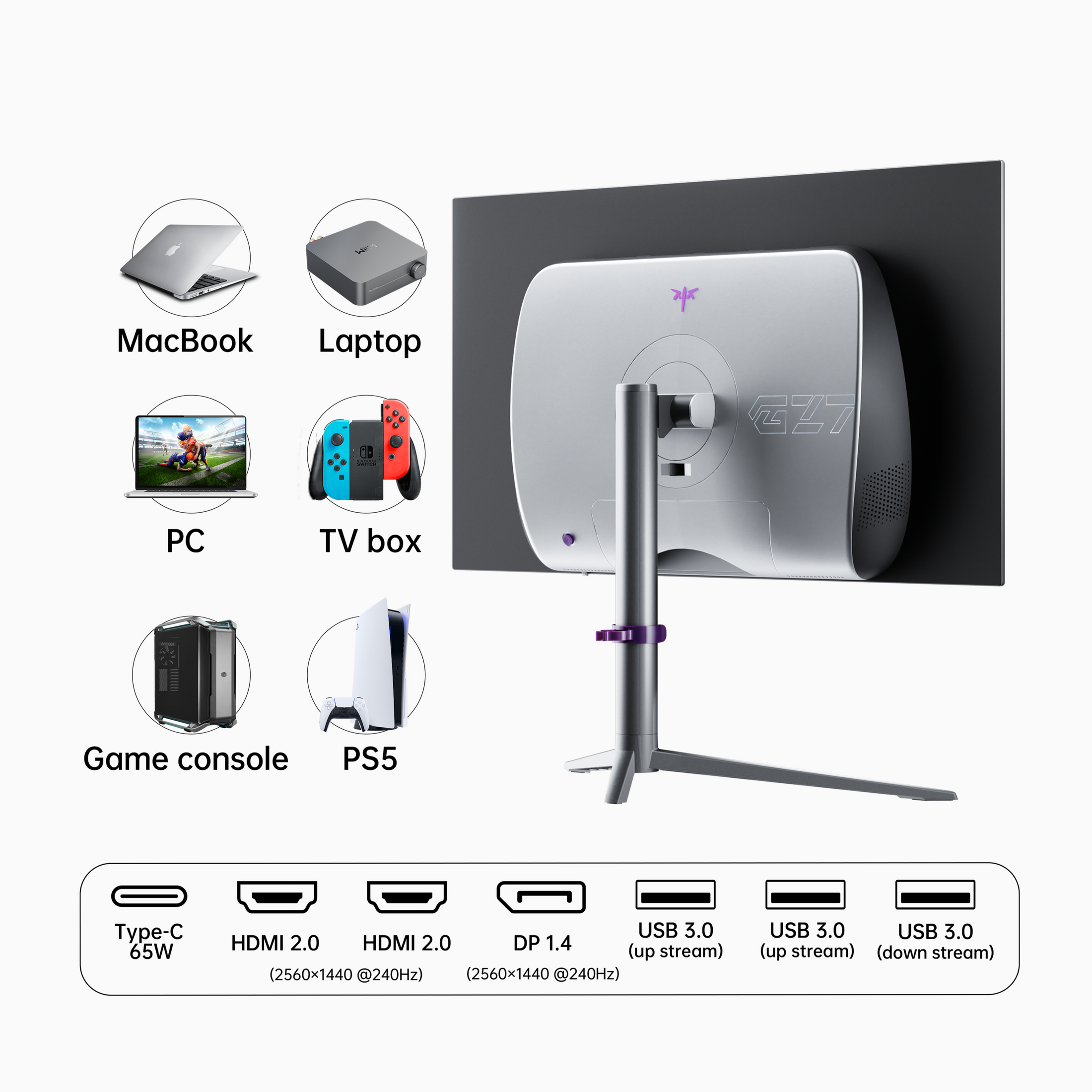 27" OLED QHD Gaming Monitor 240Hz 0.03ms