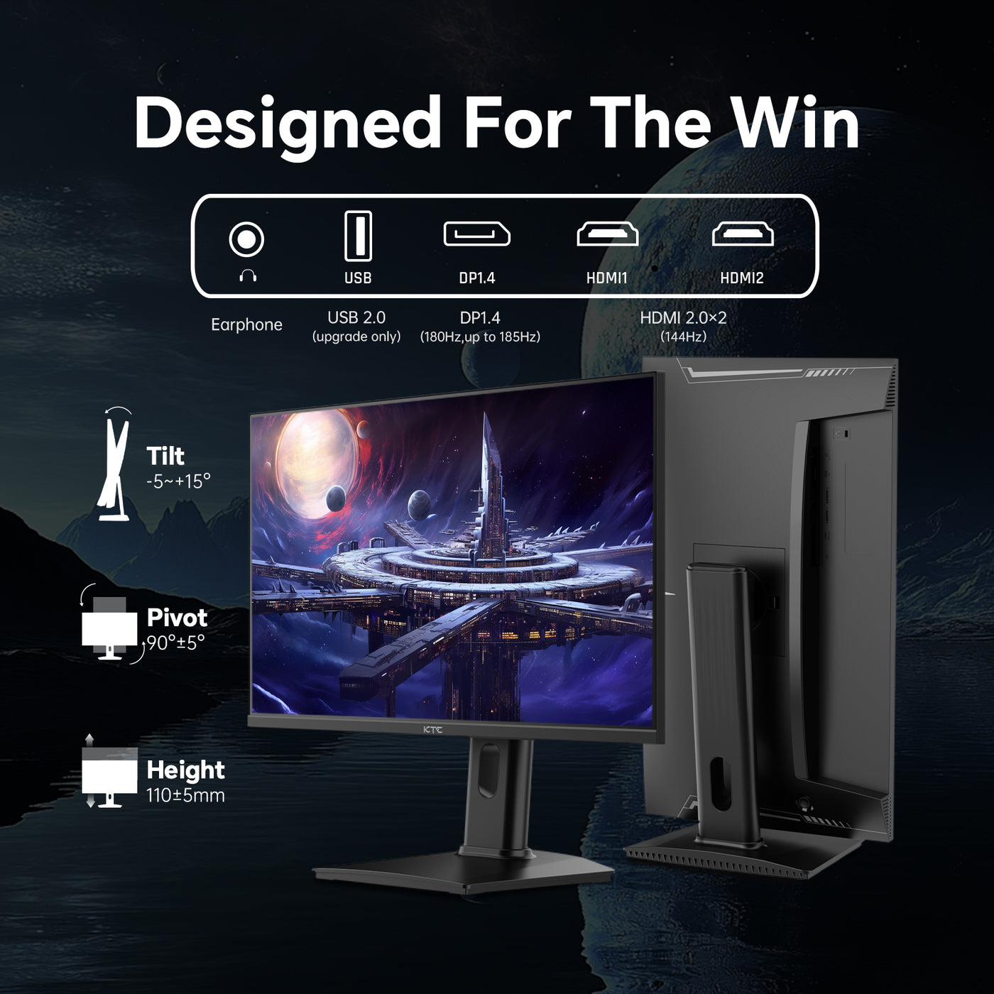 24" 180Hz QHD Gaming Monitor | Fast IPS Monitor for Esports