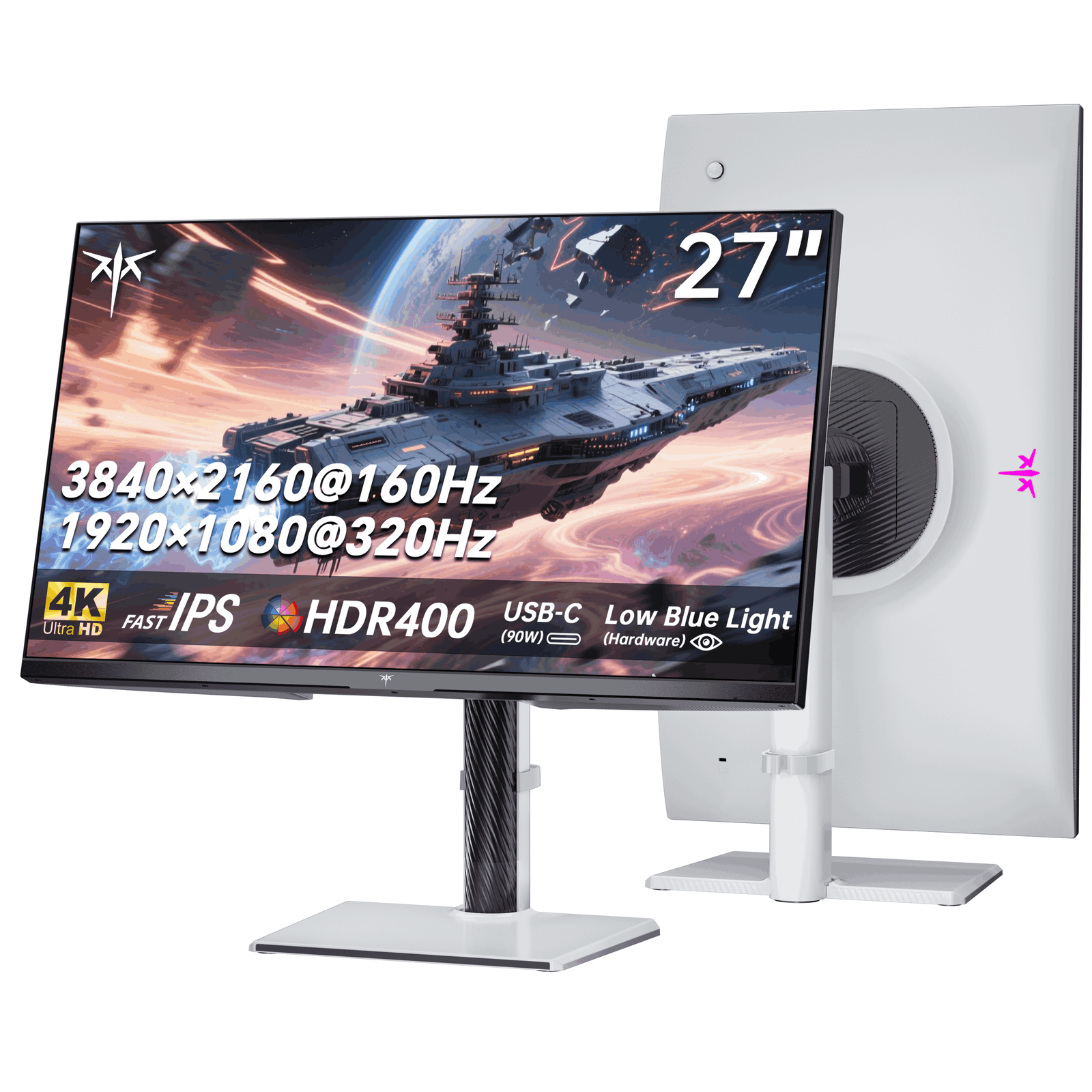 27" 4K 160Hz & 1080p 320Hz Dual-Mode Gaming Monitor